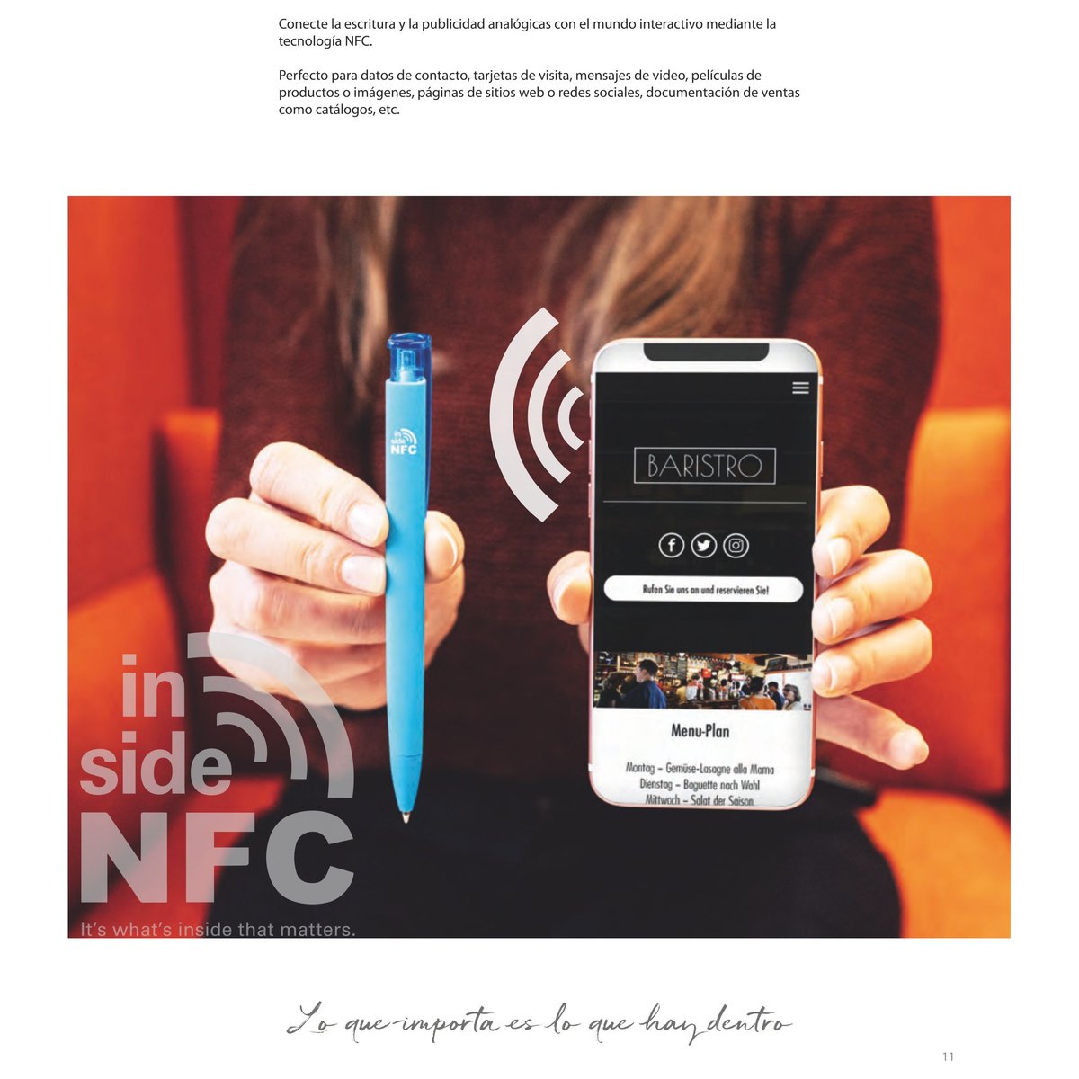 Bolígrafo trity nfc soft touch